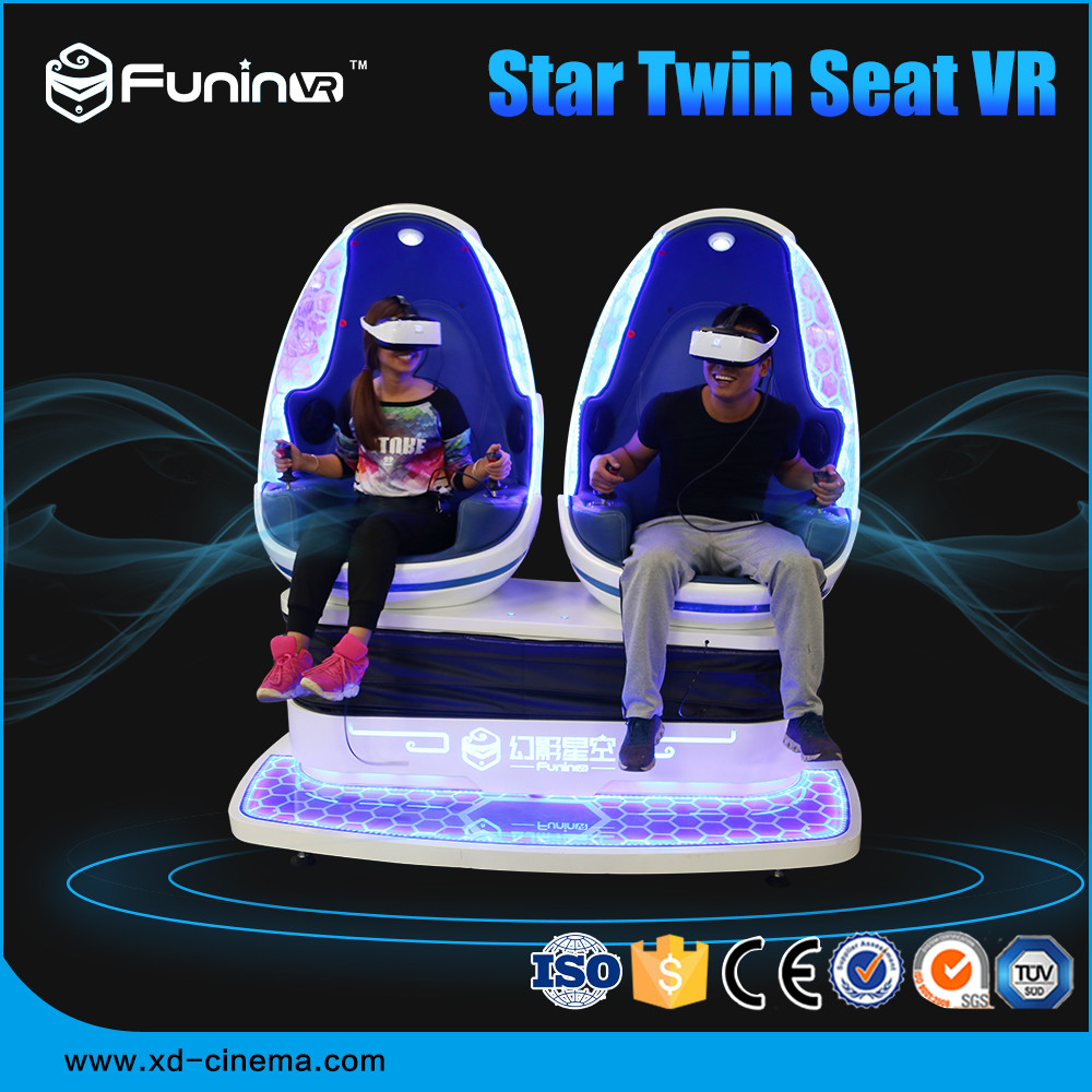 220V 9D VR 의자 가상 현실 유리 유원지 기차는 탑니다